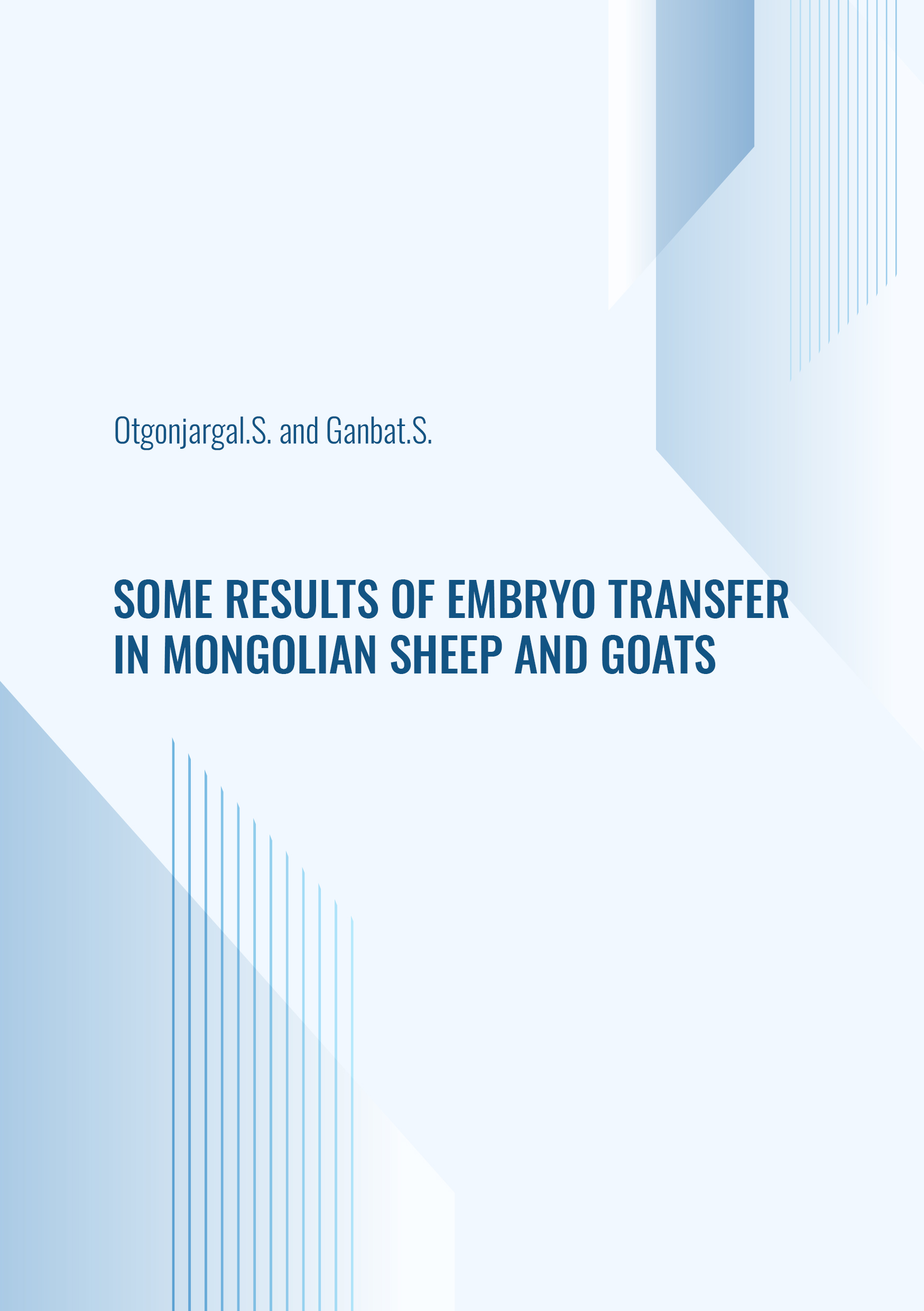 Esan - Some results of embryo transfer in Mongolian sheep and goats